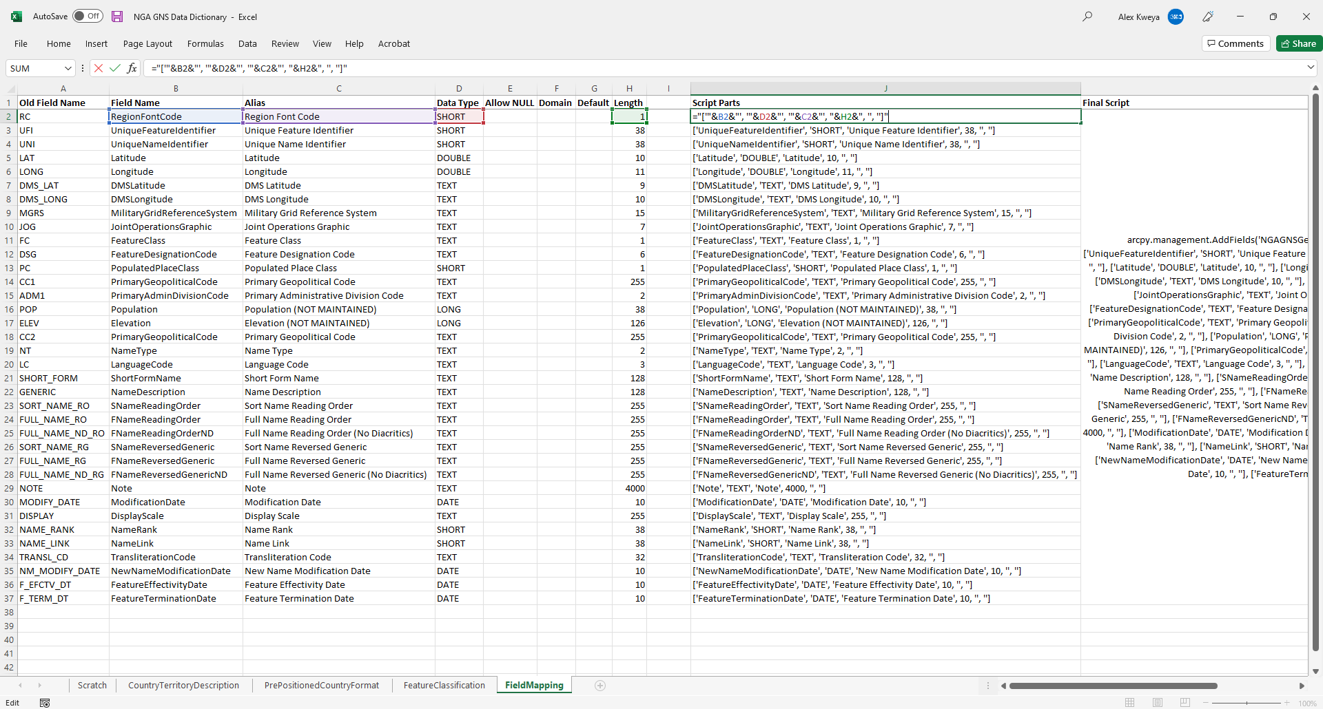 Solved Can I Createdesign My Fields In Excel And Import Esri Community